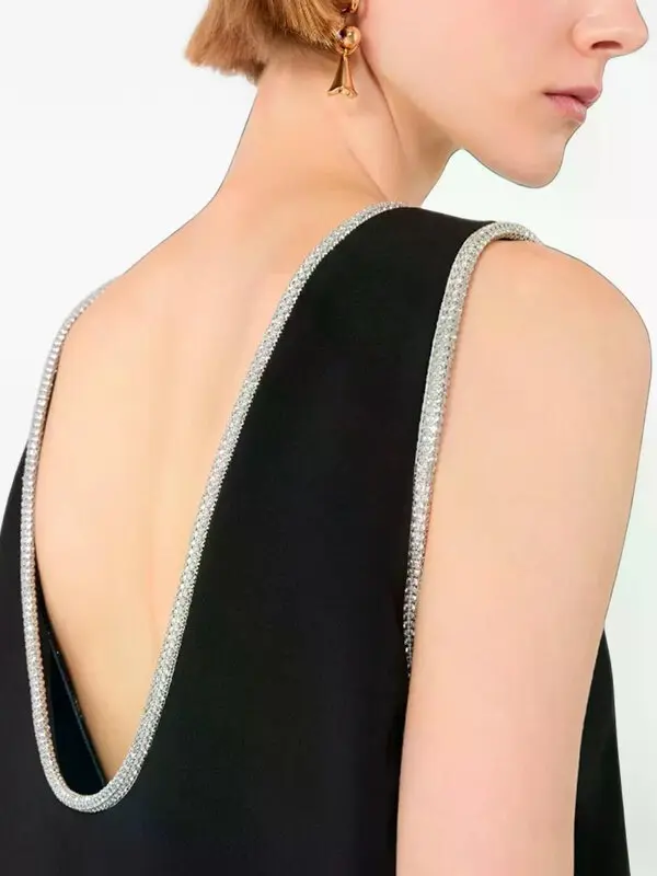 Sportmax Spxafa Crystal-embellished Scoop-back Top