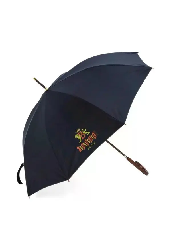 BARACUTA Logo-print Wood-handle Umbrella