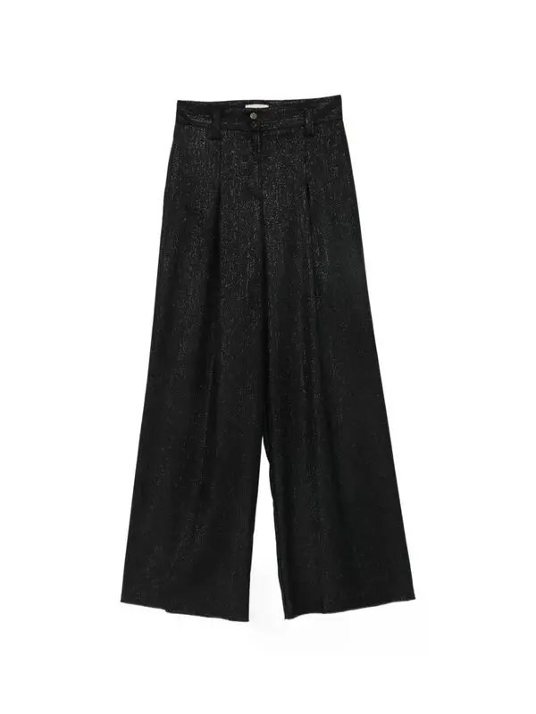 PENNYBLACK Glitter-effect Wide-leg Trousers