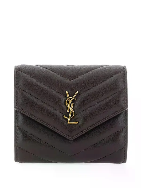 Saint Laurent Cassandre Chevron-quilted Wallet
