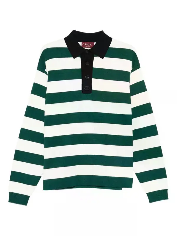 GUCCI Striped Polo Shirt