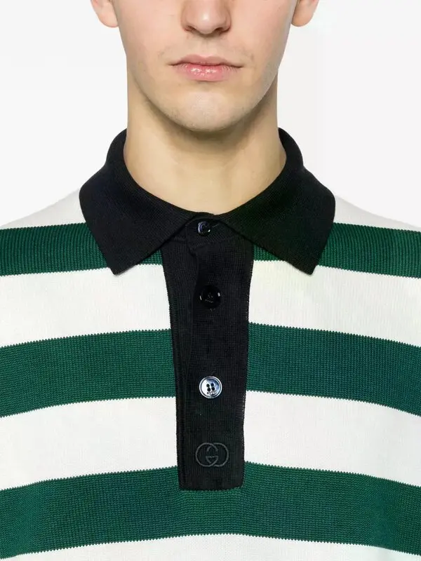 GUCCI Striped Polo Shirt