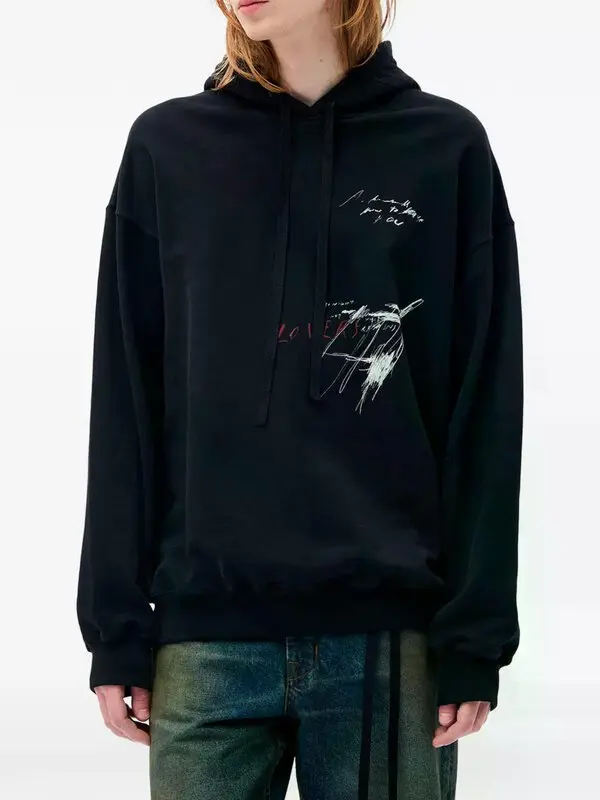 ANN DEMEULEMEESTER Graphic-print Hoodie