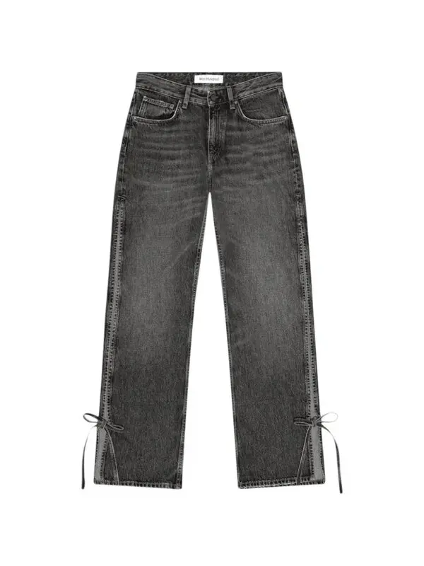 WON HUNDRED Baggy Tie-fastening Slit Jeans