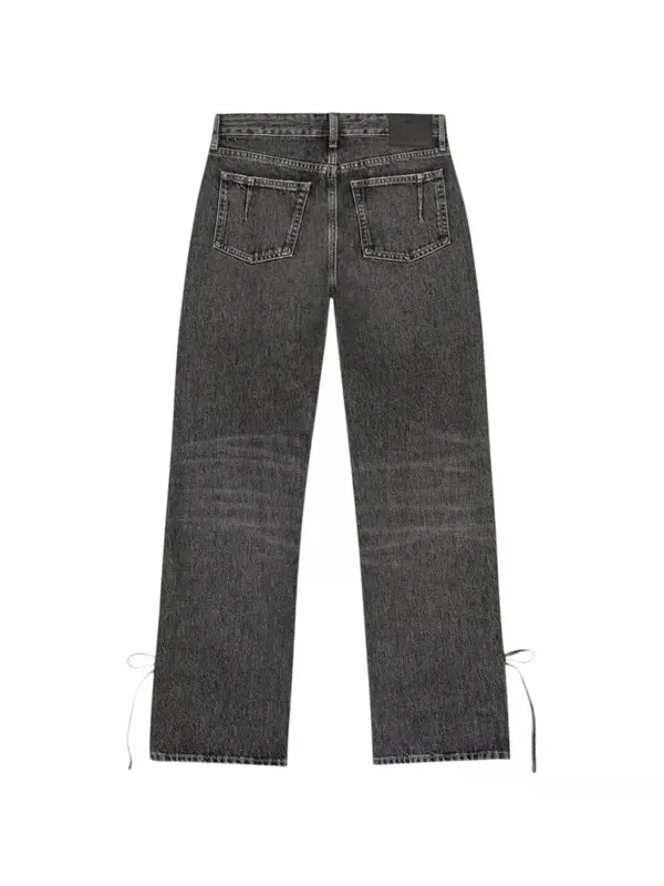 WON HUNDRED Baggy Tie-fastening Slit Jeans