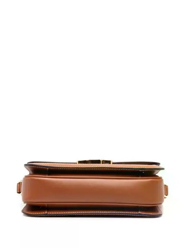 Celine 2022 Classique Canvas And Calfskin Triomphe Crossbody Bag