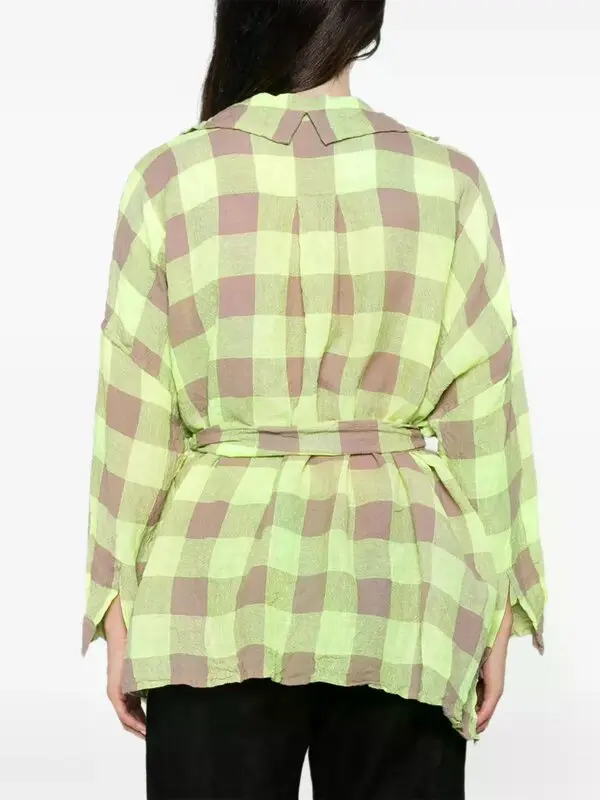 DANIELA GREGIS Check-pattern Belted Shirt