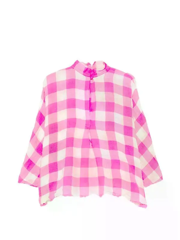 DANIELA GREGIS Check-pattern Frayed Shirt