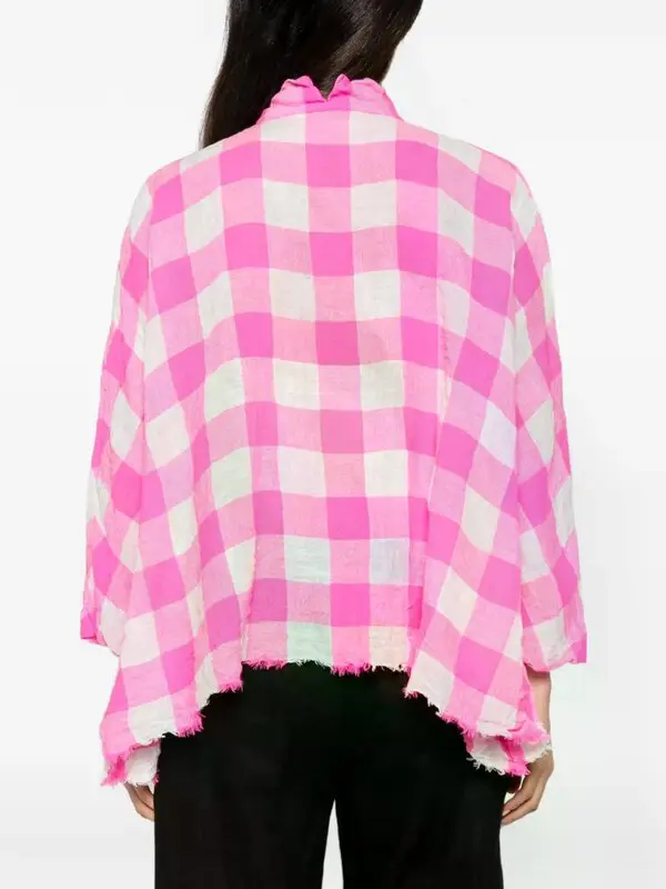 DANIELA GREGIS Check-pattern Frayed Shirt