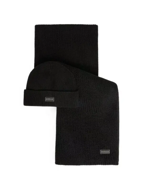 Barbour Sweeper Legacy Ribbed-knit Hat And Scarf Set