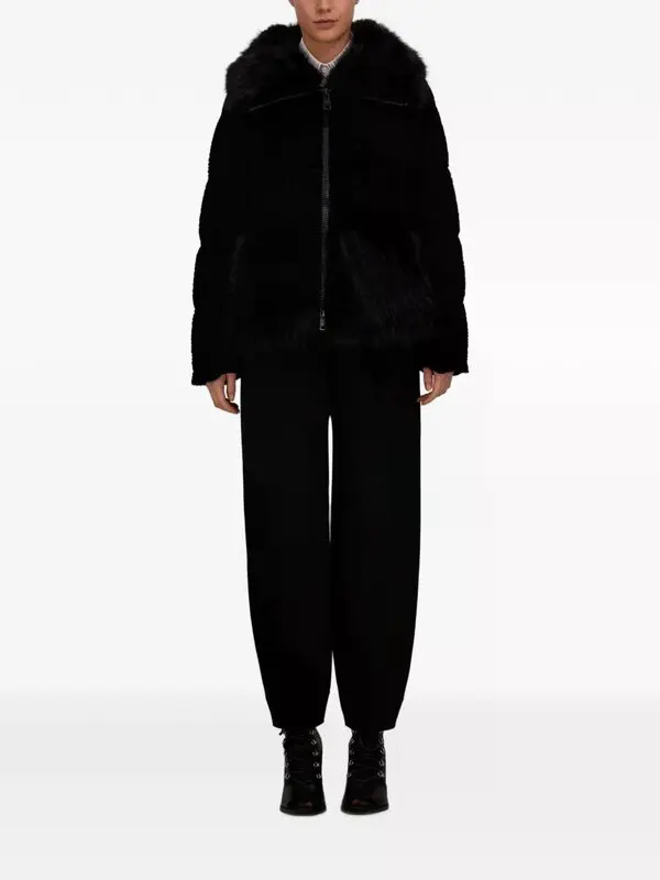 Herno Astrakhan-effect Faux-fur Jacket