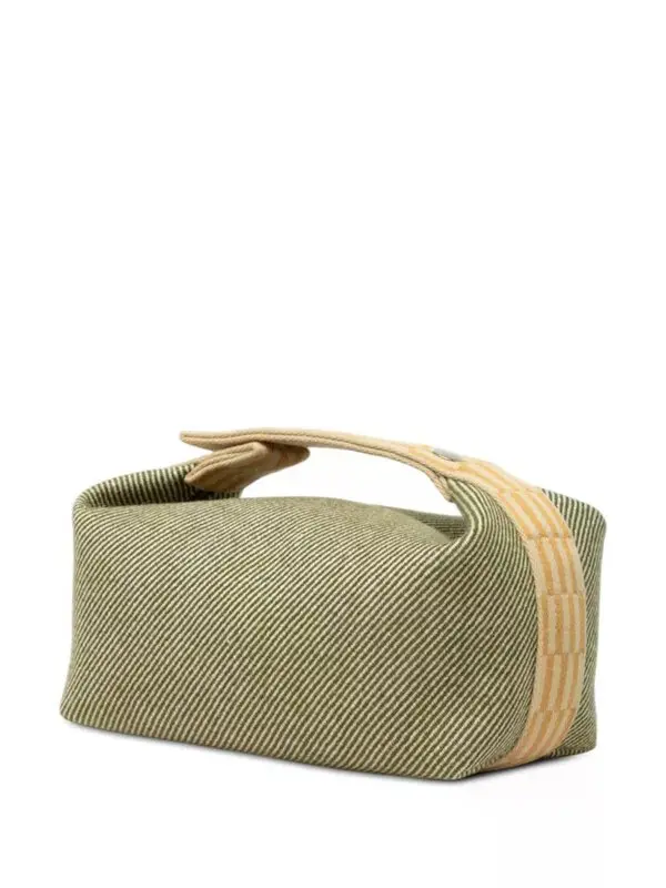 Hermès 2010-2026 Small Wool Bride A Brac H Natte Case Vanity Bag - Green