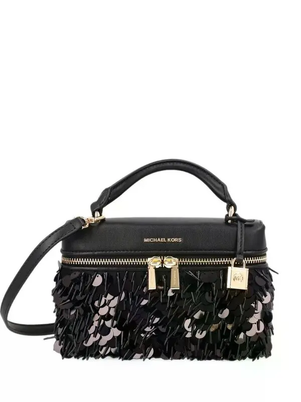 Michael Kors Jana Extra-small Paillette Embellished Crossbody Bag - Black