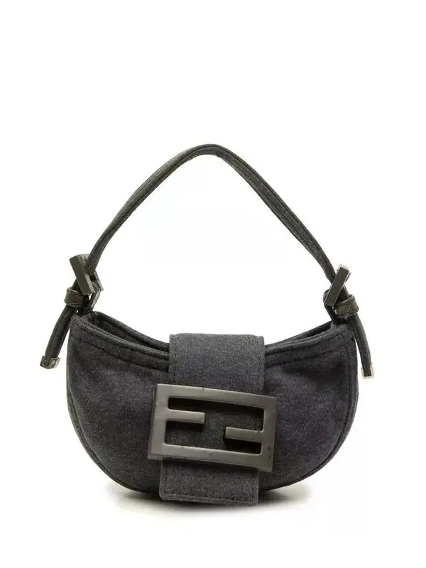 Fendi 2000-2010 Mini Wool Croissant Handbag