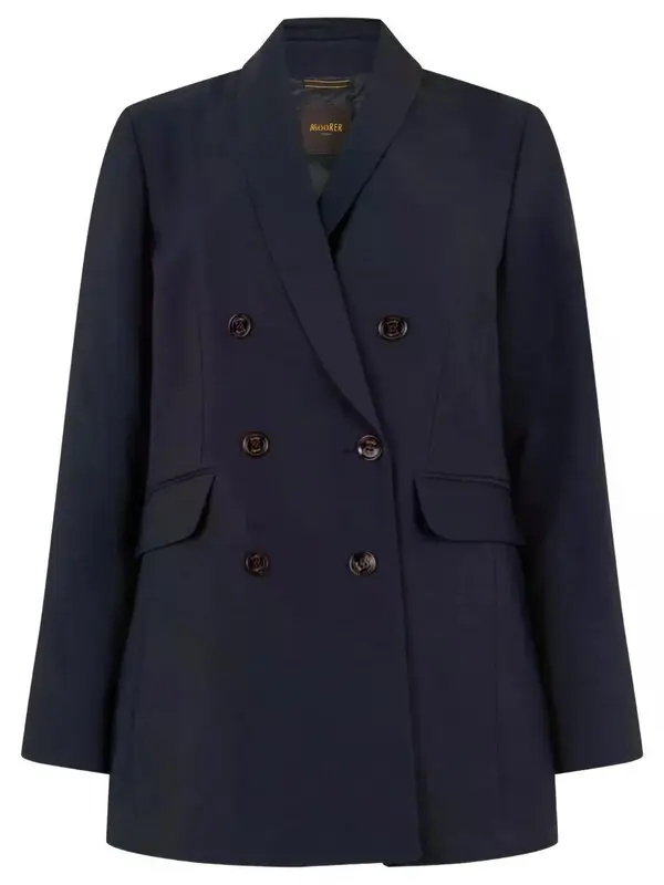 MOORER Double-breasted Shawl-lapel Blazer