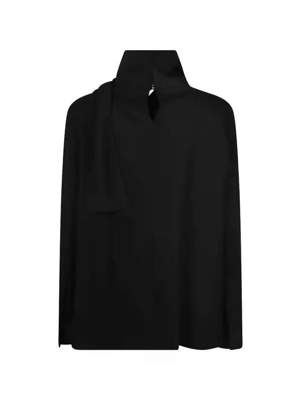 BALENCIAGA Tie-neck Crepe Blouse