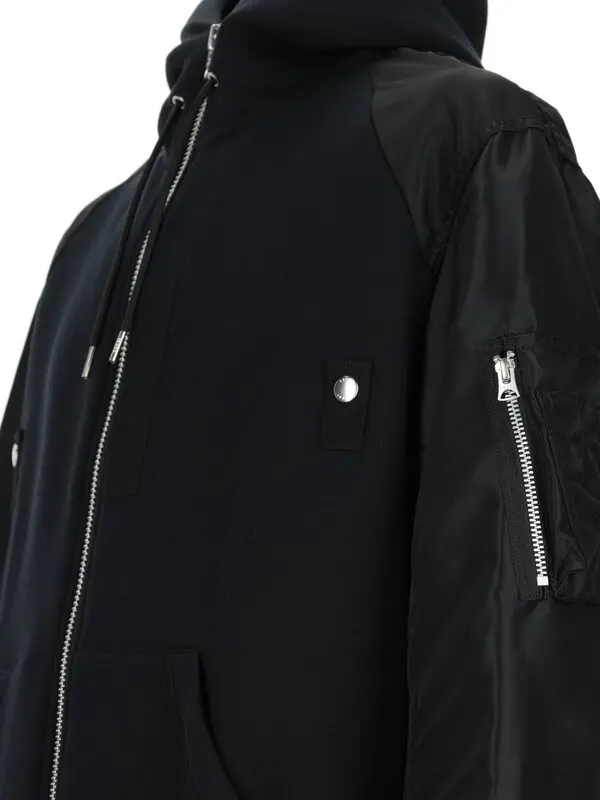 SACAI Felpa Con Cappuccio E Zip