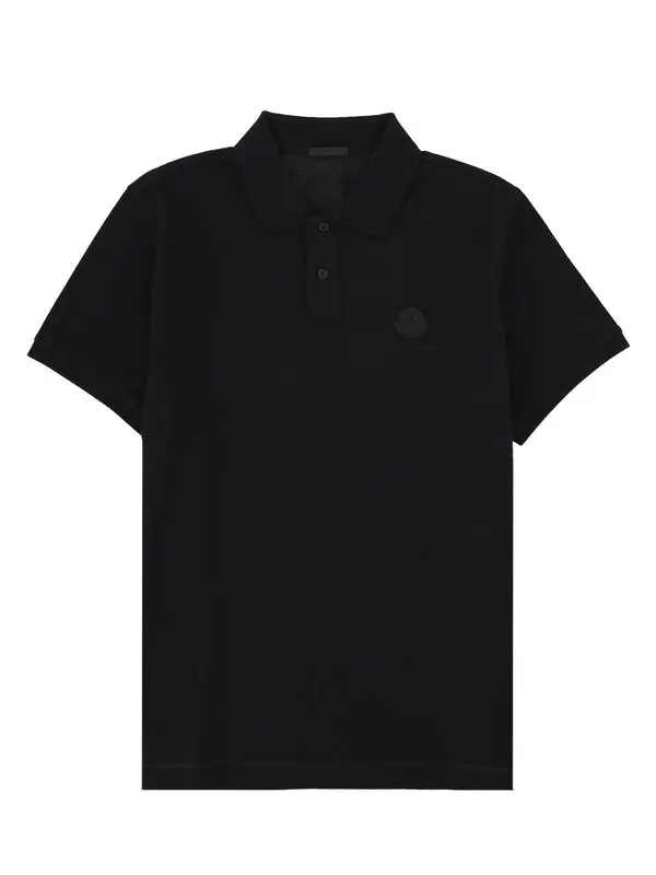 MONCLER Polo In Piquet Di Cotone Con Logo