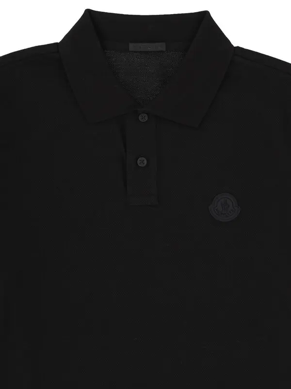 MONCLER Polo In Piquet Di Cotone Con Logo