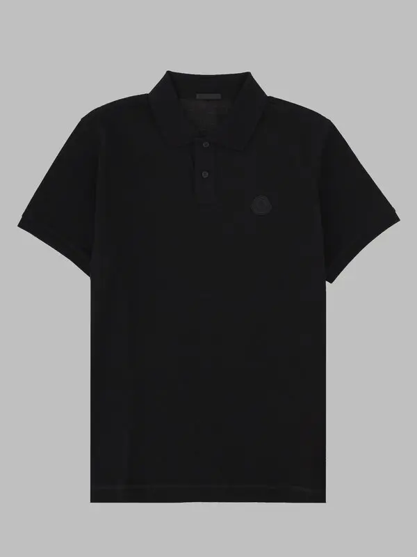 MONCLER Polo In Piquet Di Cotone Con Logo