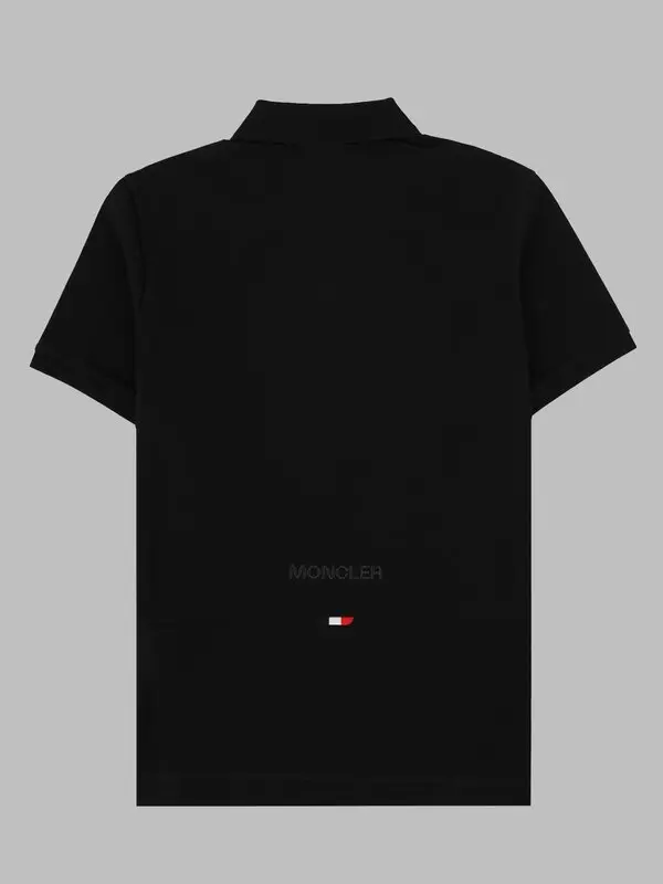 MONCLER Polo In Piquet Di Cotone Con Logo