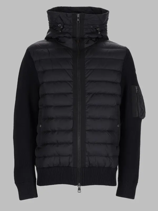 MONCLER Cardigan Imbottito Con Zip