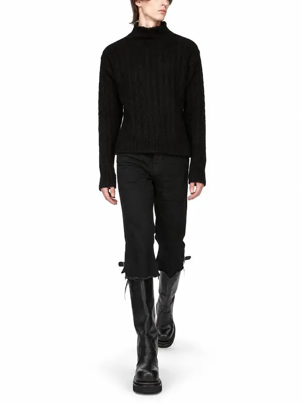 Rick Owens Maglia "turtle" In Cashmere E Seta
