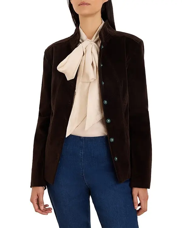 NIC+ZOE Stretch Velvet Riding Jacket