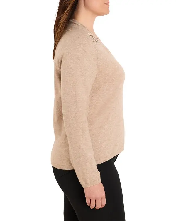 NIC+ZOE Shimmer Cinch Sweater - Alpaca