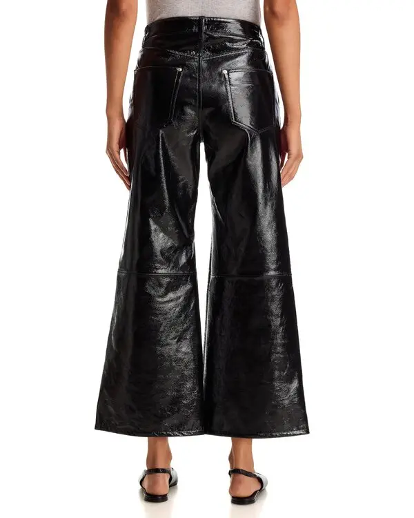 FRAME The Patent Leather High Rise Swing Jeans