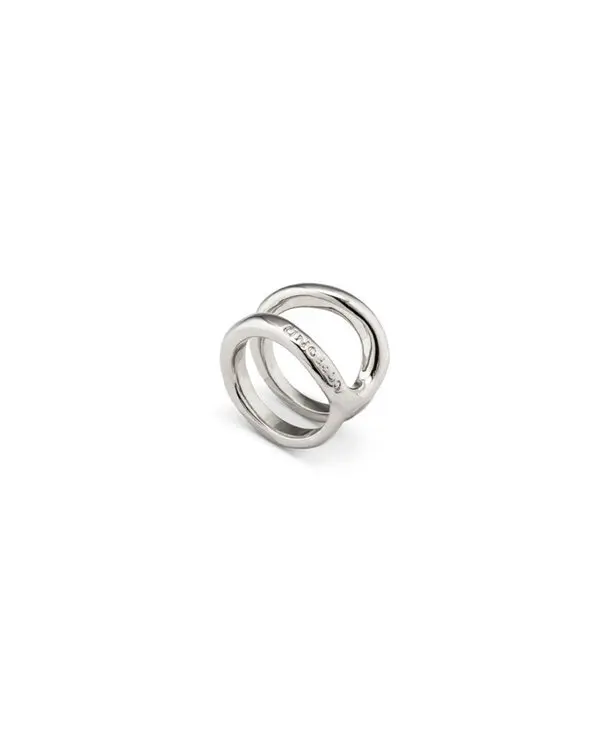 UNODE50 Sterling -plated Curvilinear Ring