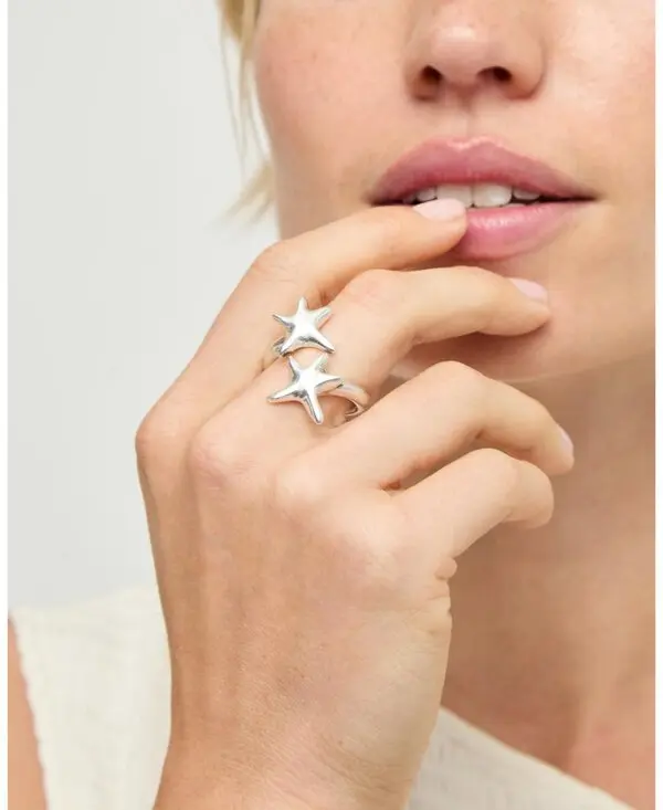 UNODE50 Tone Double Star Ring
