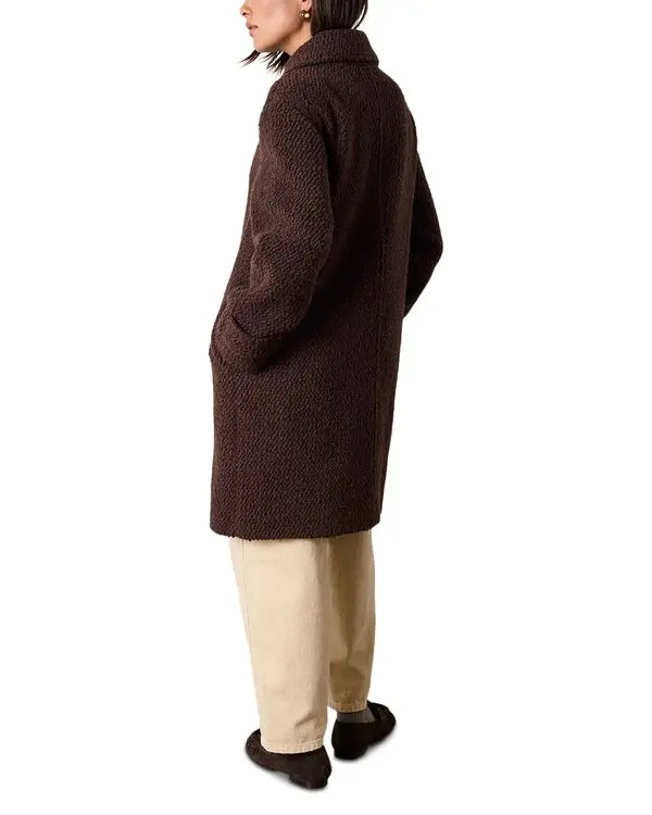 Whistles Wool Blend Boucle Car Coat