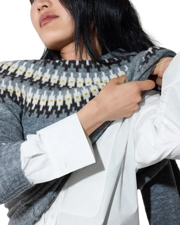 WHISTLES Fair Isle Round Neck Sweater