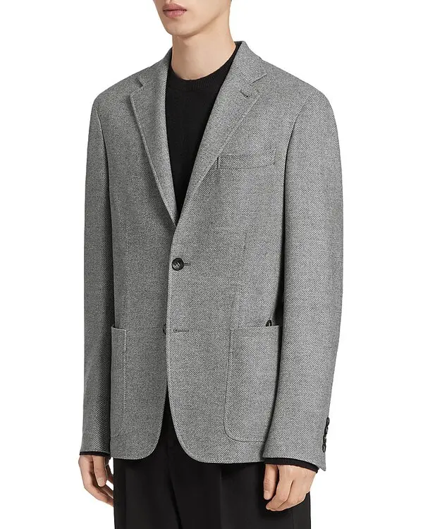 ZEGNA Melange Trofeo Wool & Cashmere Blazer
