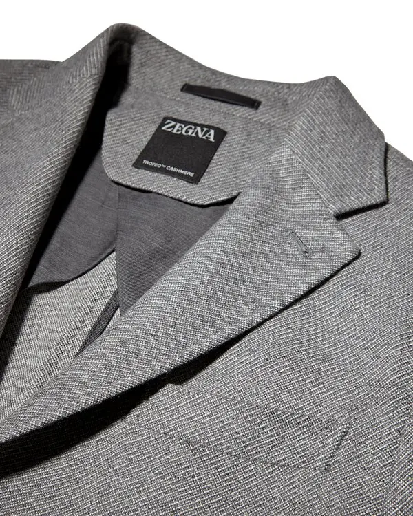 ZEGNA Melange Trofeo Wool & Cashmere Blazer