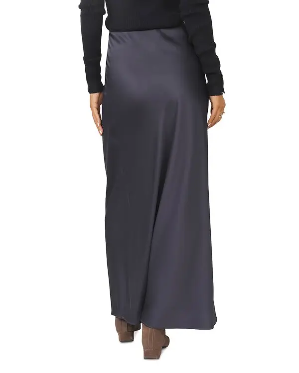 POINT Satin A Line Slip Skirt - Navy