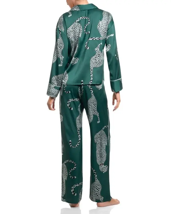 MIDNIGHT BAKERY Satin Long Sleeve Pajama Set