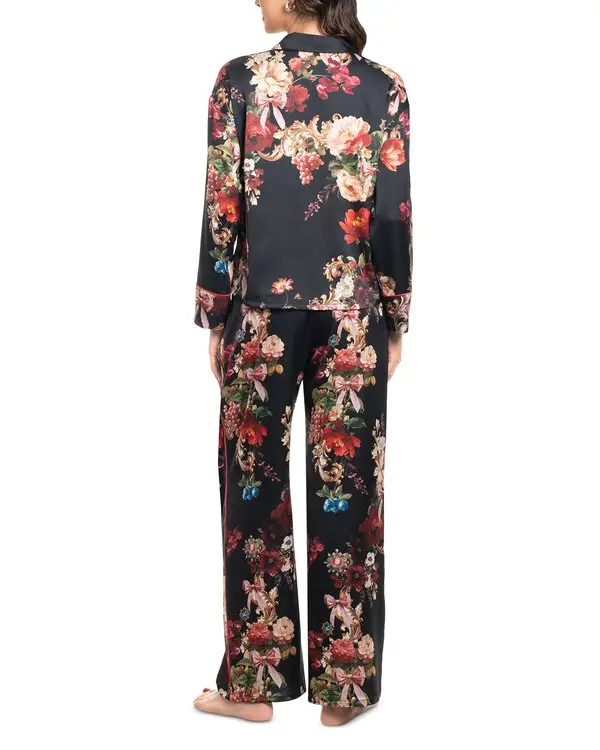 MIDNIGHT BAKERY Satin Long Sleeve Pajama Set