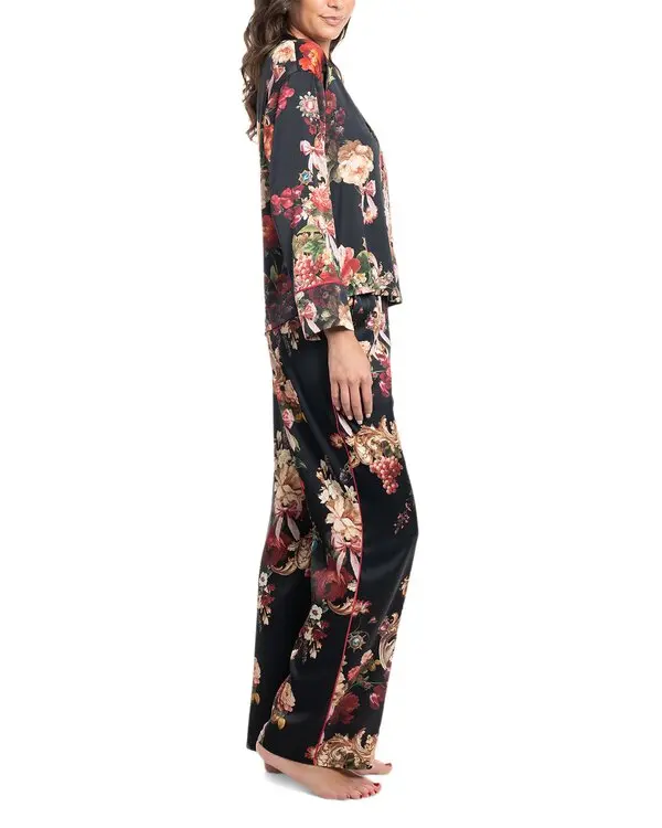 MIDNIGHT BAKERY Satin Long Sleeve Pajama Set