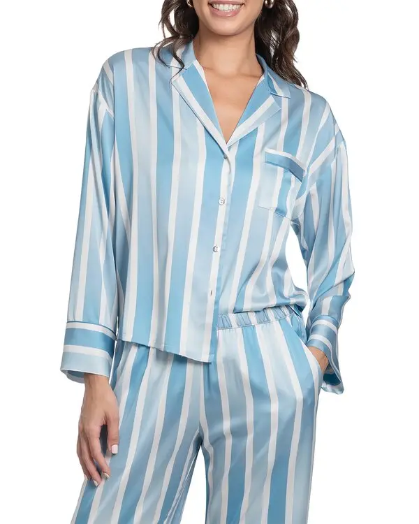 MIDNIGHT BAKERY Satin Long Sleeve Pajama Set