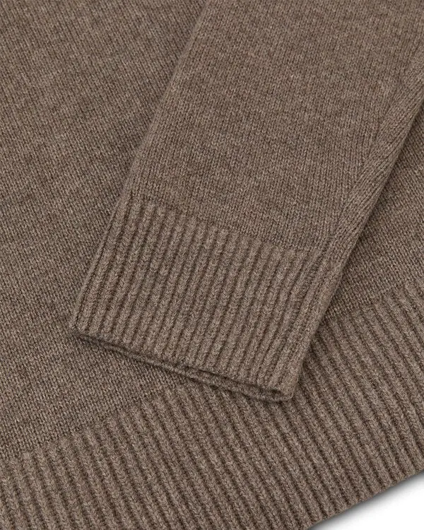 REISS Mari Wool & Cashmere V Neck Sweater - Dark Neutral
