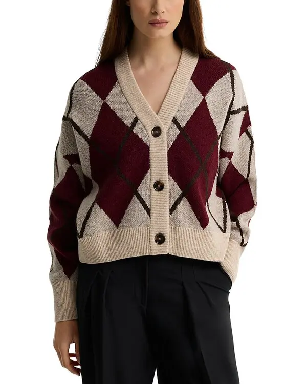 Barbour Harleigh Argyle V Neck Cardigan
