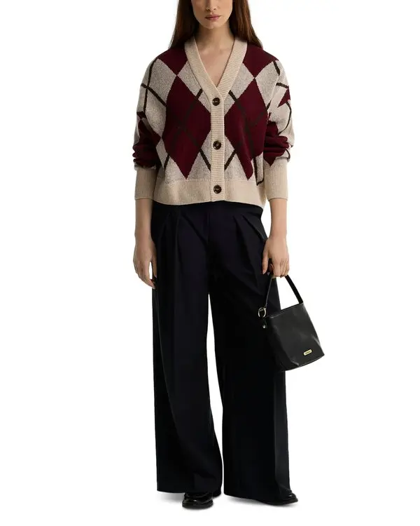 Barbour Harleigh Argyle V Neck Cardigan