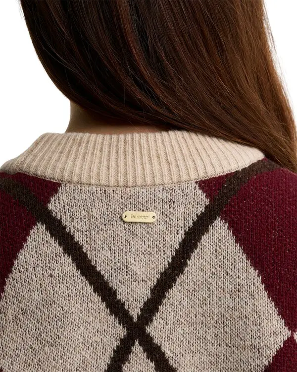 Barbour Harleigh Argyle V Neck Cardigan