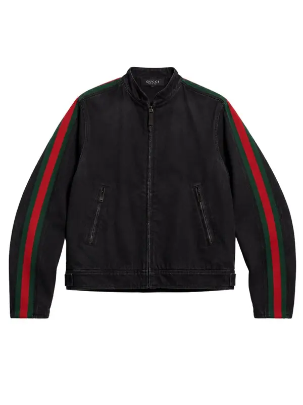 Gucci Web Detail Denim Jacket