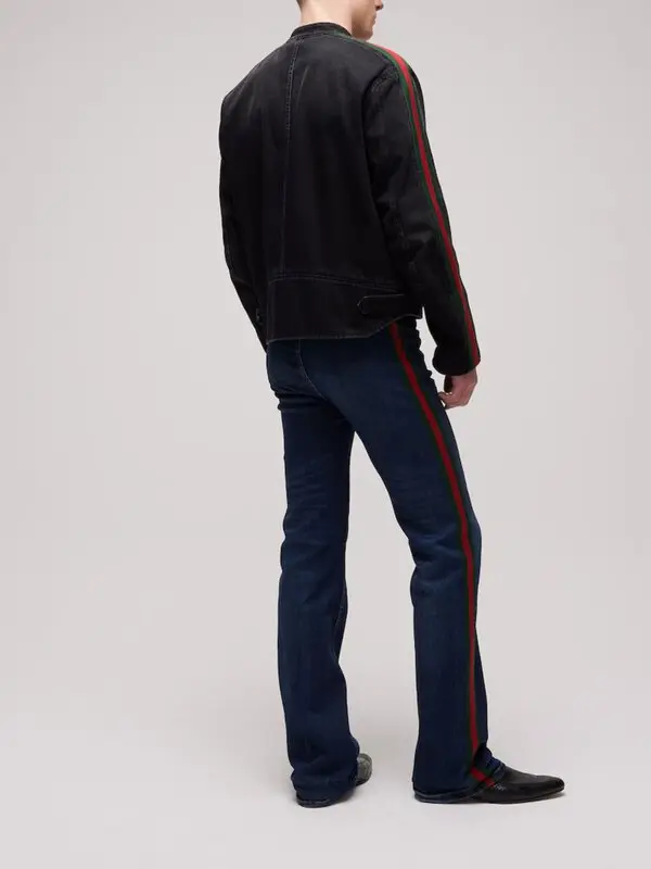 Gucci Web Detail Denim Jacket