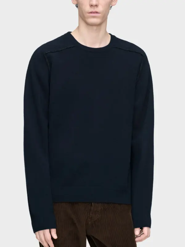 MAISON MARGIELA Crew-neck Knit Top - Blue