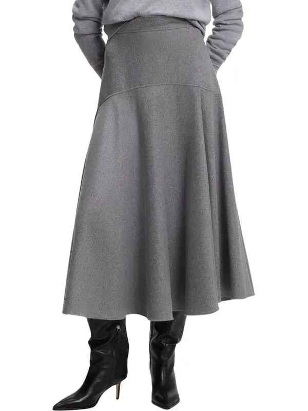 BOSS A-line Skirt In Melange Flannel