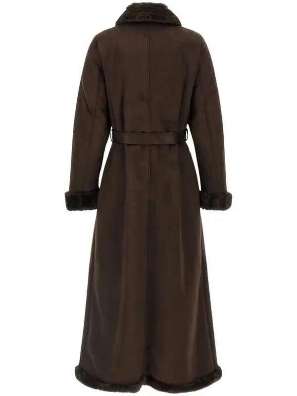 Ralph Lauren Faux-shearling Trimmed Belted Coat